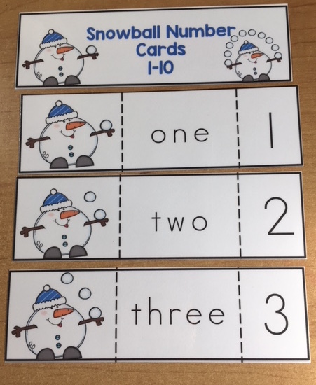Snowball Count Winter Book and Number Cards ~ Preschool Printables