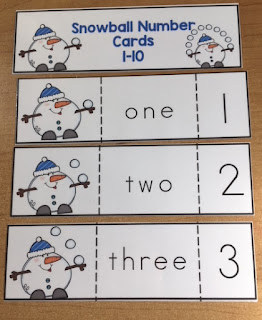 Snowball Count Winter Book and Number Cards ~ Preschool Printables