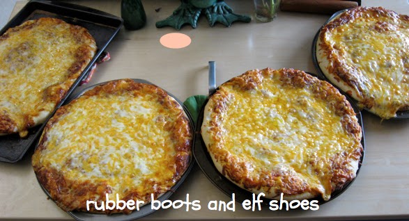 how to make a pizza - rubber boots and elf shoes