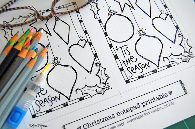 elvie studio: inspiration monday - Christmas notepad printable