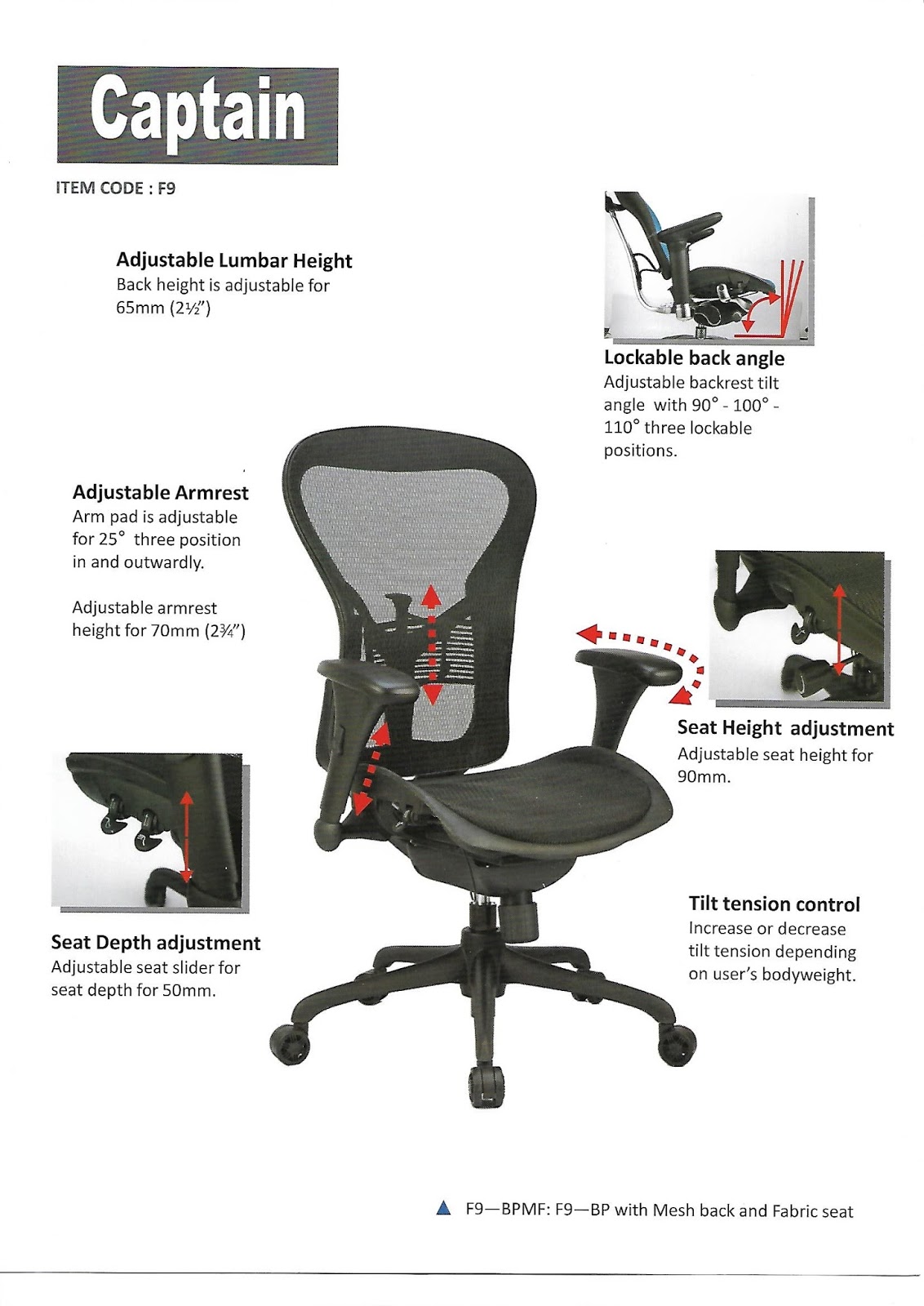 XtronOffice.com: Designer's Chair Captain Mesh Chair