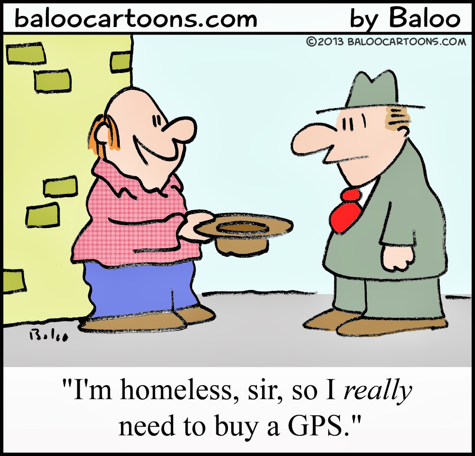 BALOO'S CARTOON BLOG: Panhandler cartoon
