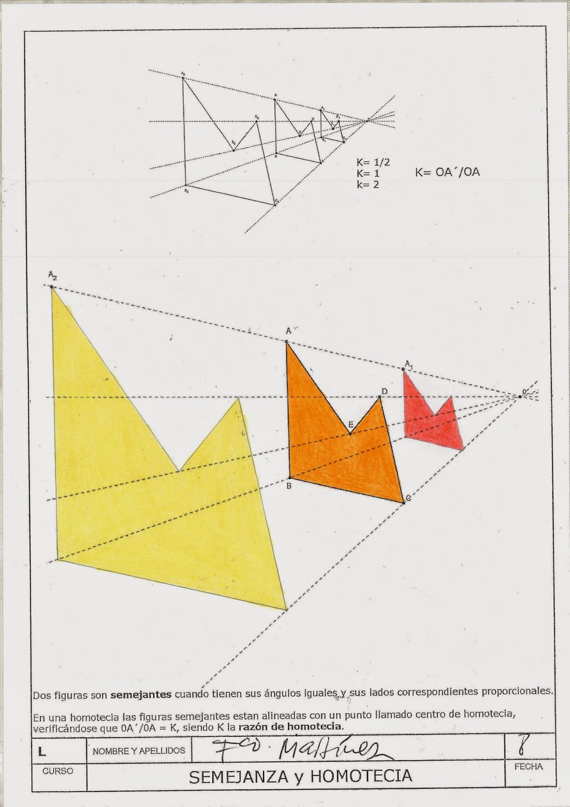 TRANSFORMACIONES GEOMÉTRICAS: HOMOTECIA | .imagenesola imagen y la ...