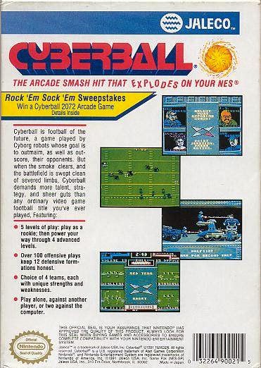 Nerdicus NES Review #150: Cyberball ~ Life of a Gamer Nerd