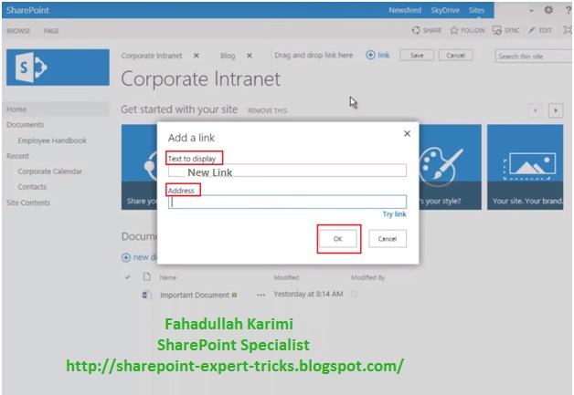 SharePoint Tips and Tricks: How to Add/Delete Links in Top Link Bar in ...