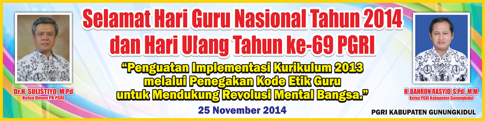 20+ Desain Banner Hari Guru PNG