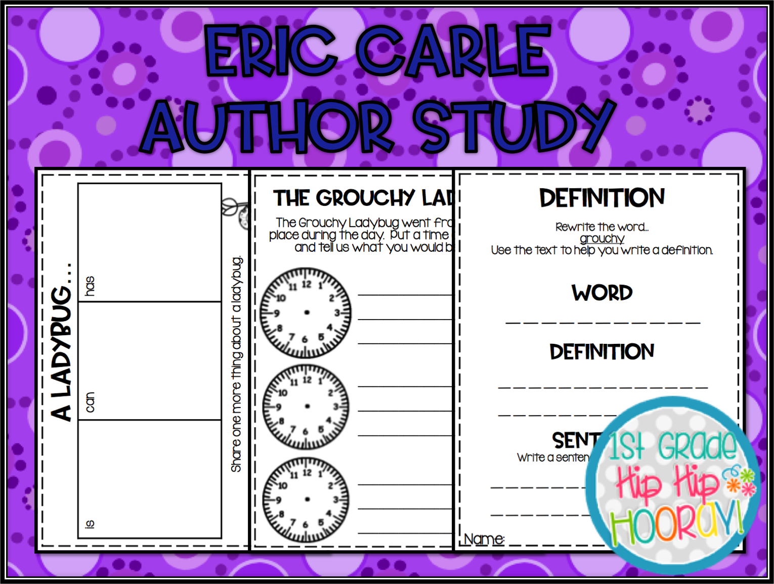 1st Grade Hip Hip Hooray!: Eric Carle Author Study