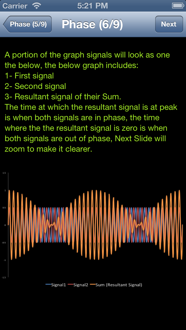 iPhone App - Physics Beat Phenomena Simulator