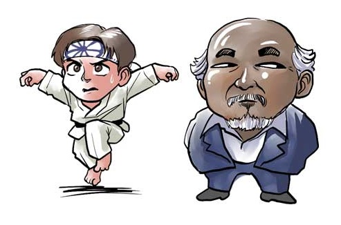The Karate Kid Blog: Daniel and Mr. Miyagi sketch