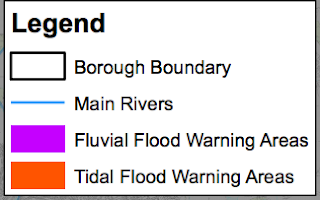 Barking Riverside: Flood warning areas map