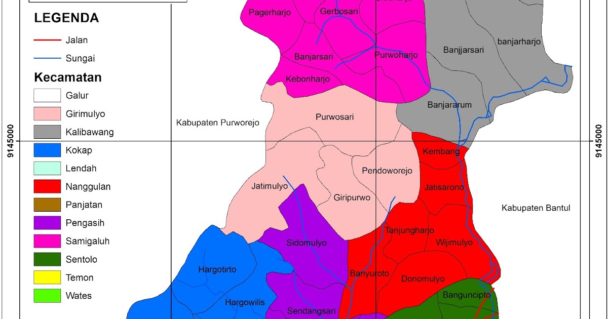 Peta Rawan Bencana Kabupaten Kulon Progo | Sahabat Geografi