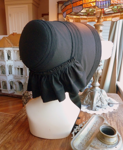 Beauty From Ashes: 1840s Mourning Bonnet Complete!
