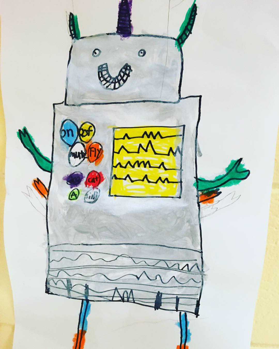 Waitsfield Elementary Art: Geometric Shape Robots!