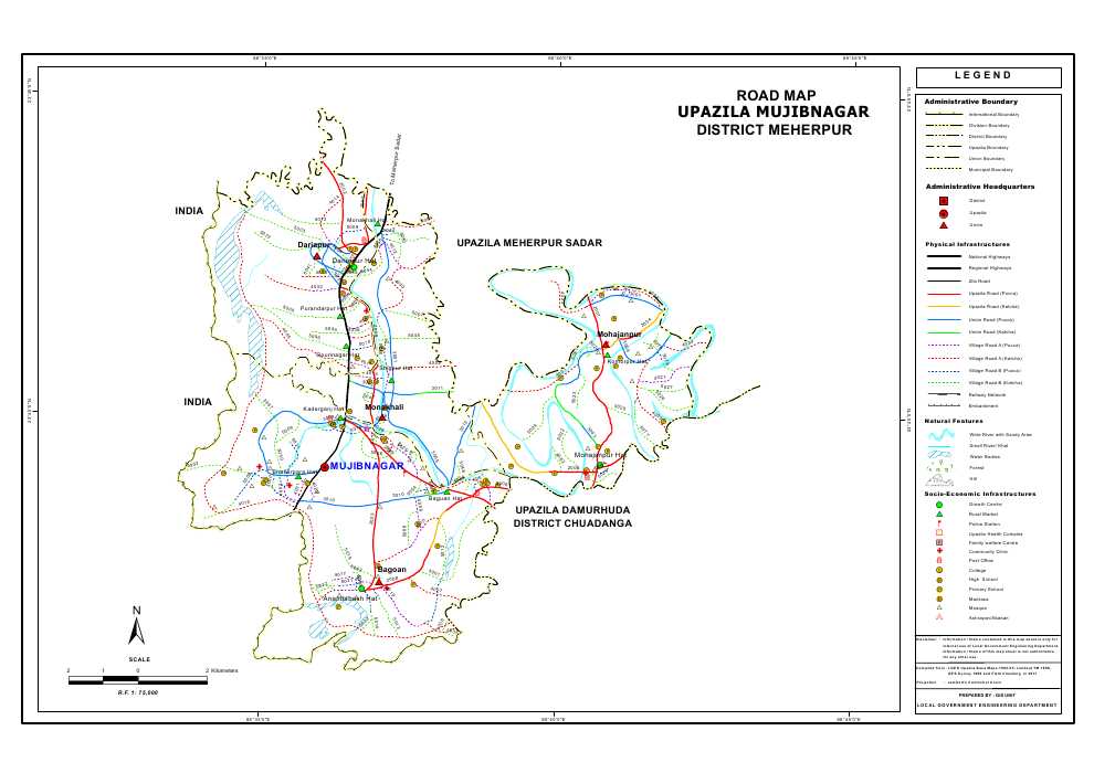 Mouza & Land Use Maps of Mujibnagar Upazila, Meherpur, Bangladesh ...