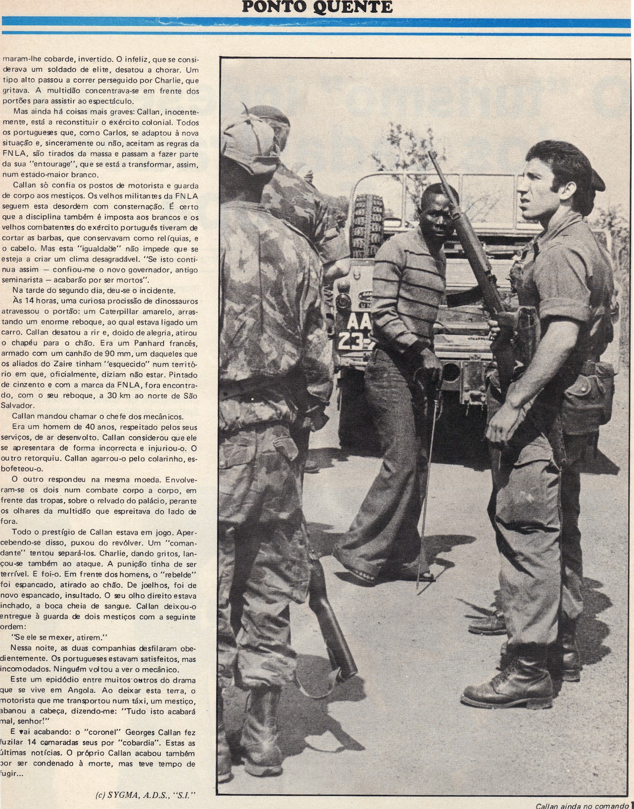 FORA DO LUGAR E TEMPO: ANGOLA: FNLA, UPA E OS MERCENÁRIOS