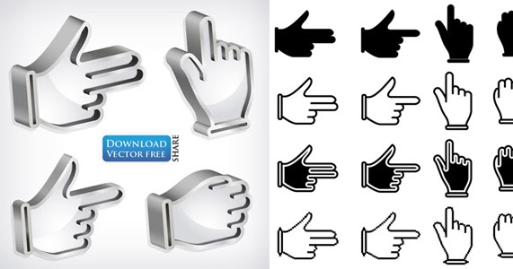 Sưu tầm đồ họa ngón tay trỏ chuột chỉ hướng hand icons - cursor vector ...