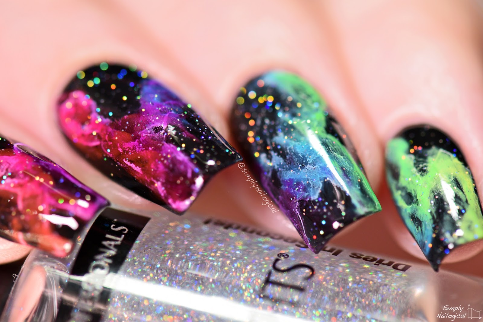 Simply Nailogical: Rainbow smoke nails | Mani swap with Elleandish!