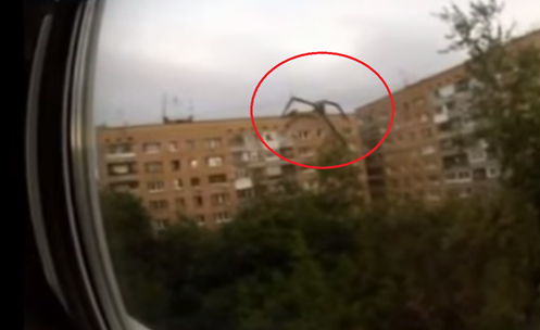 UFO mania: Spider Creature (ALIEN) captured on Video in Russia Climbing ...