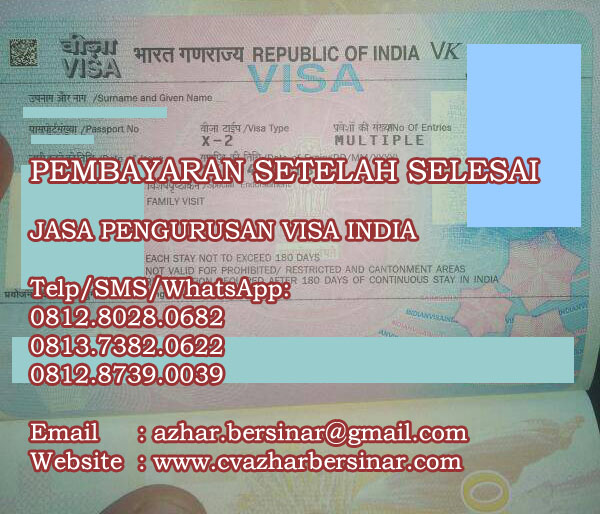 SYARAT PEMBUATAN VISA INDIA