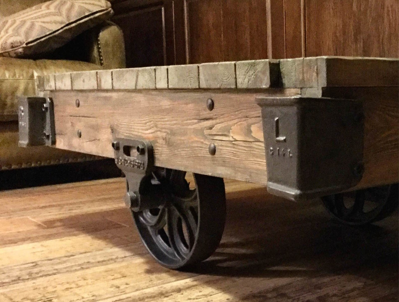 DIY Lineberry Factory Cart Coffee Table