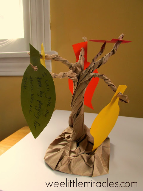 wee little miracles: Giving Trees {A Simple Kids Craft for Thanksgiving!}