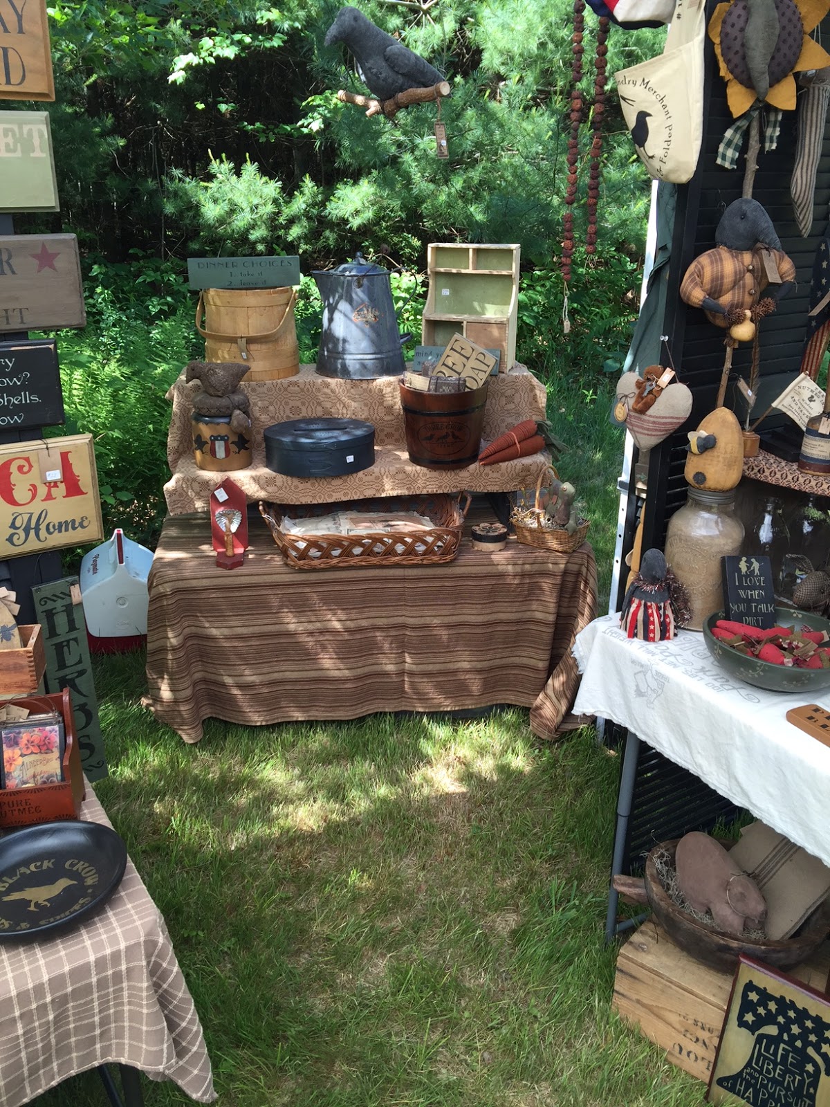 Sassafras Hill Primitives Blog: Our Primitive Booth at Walker Homestead