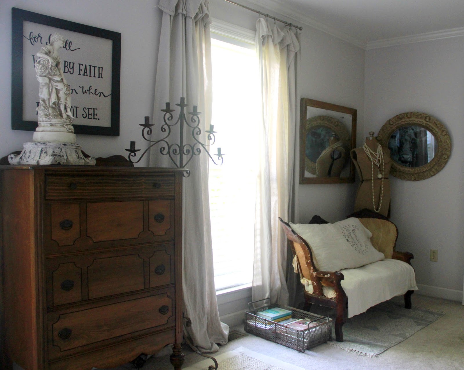Cottage Linen Master Bedroom
