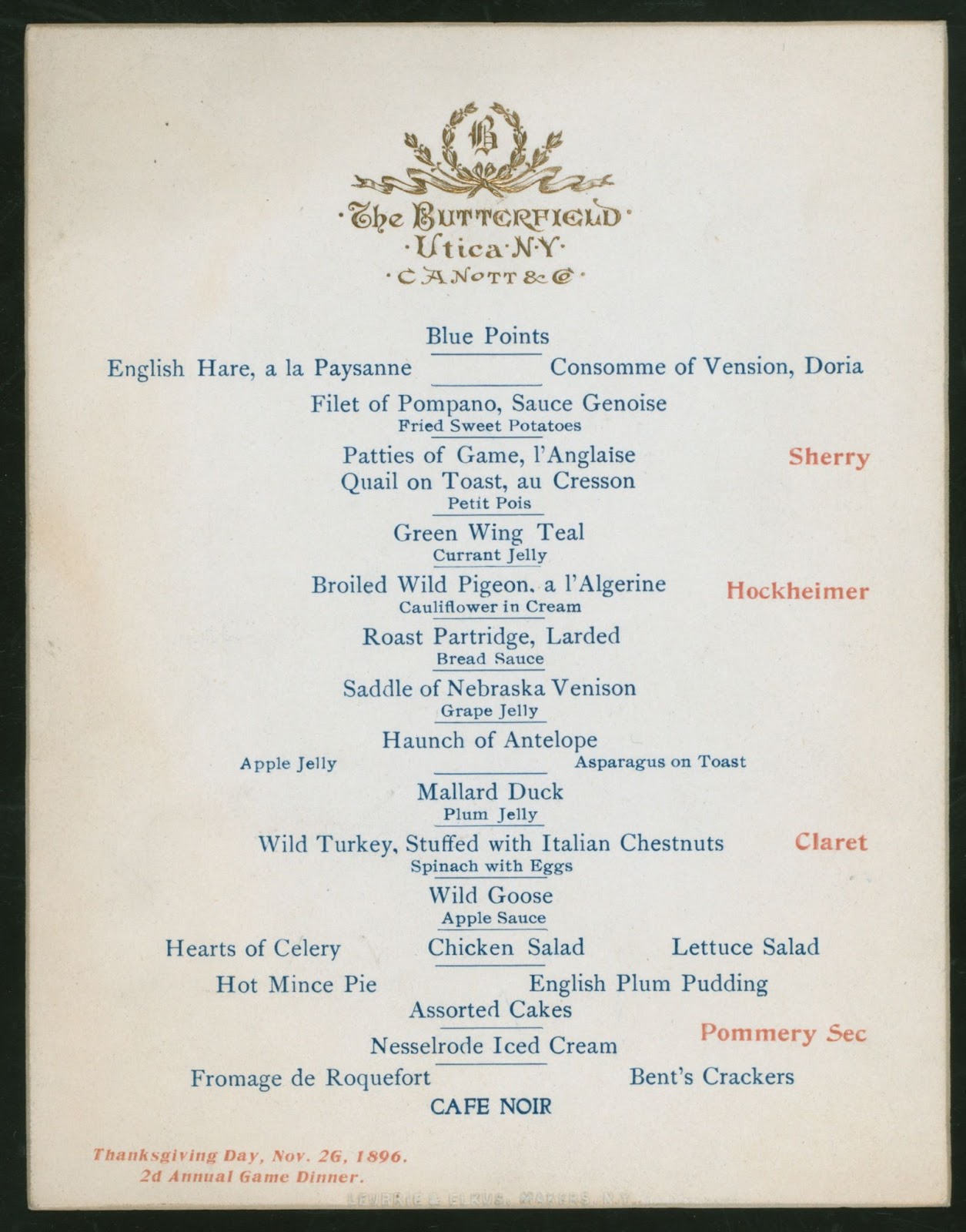 38 Vintage Thanksgiving Menus From the Late 19th Century ~ Vintage Everyday