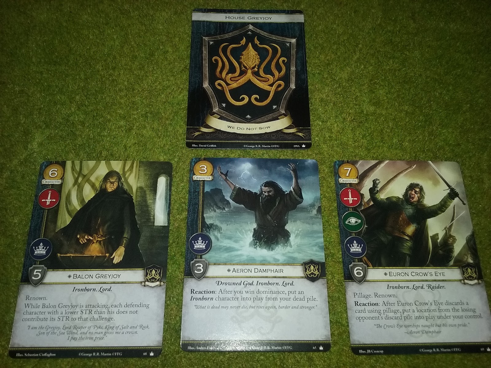 House Greyjoy Faction focus for A Game of Thrones the Card Game Second ...