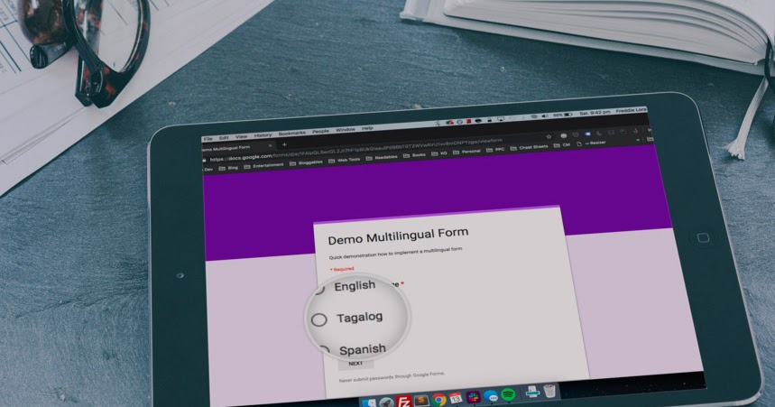 Create Single Multilingual Google Form and Display Questions Based on ...