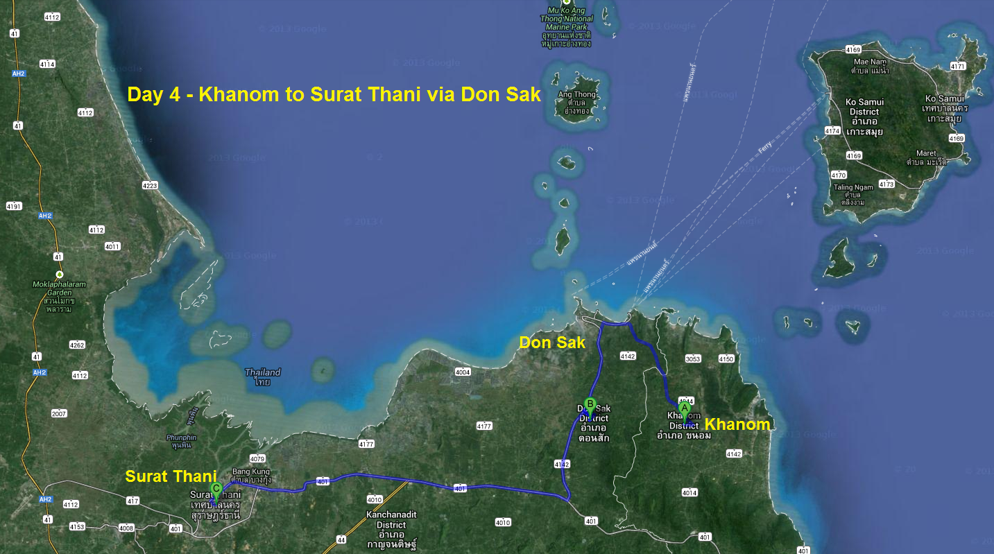 haPpY HaPpY: Day 4 - Bike Touring from Khanom to Surat Thani, South Thailand
