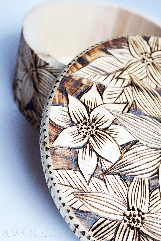 alisaburke: wood burned boxes