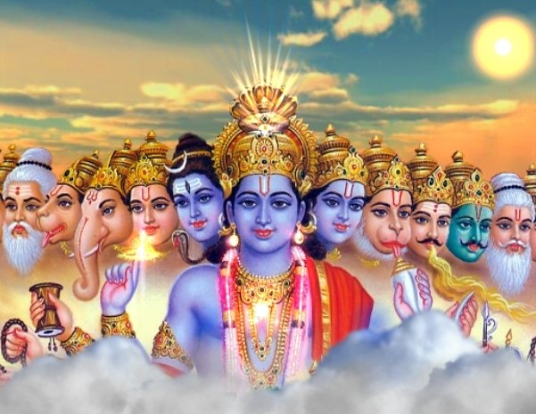 The universal cosmic form of Lord Krishna | Latest Krishna Wallpaper ...