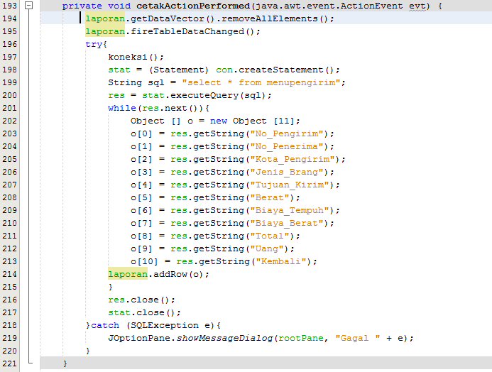 Java Netbeans Membuat Program Pengiriman Barang