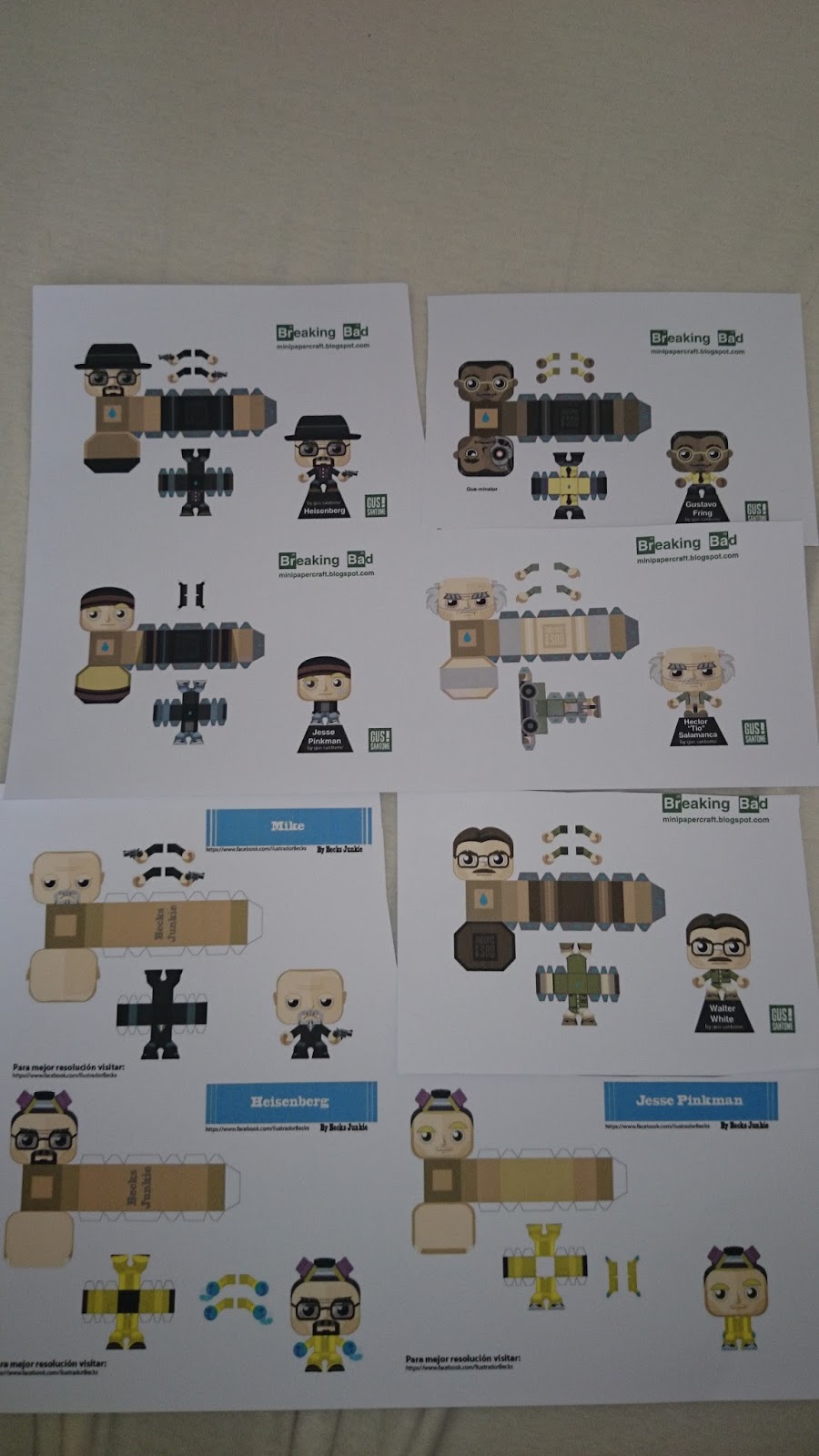 Meine Papercraft Sammlung : Breaking Bad Papercraft Sammlung