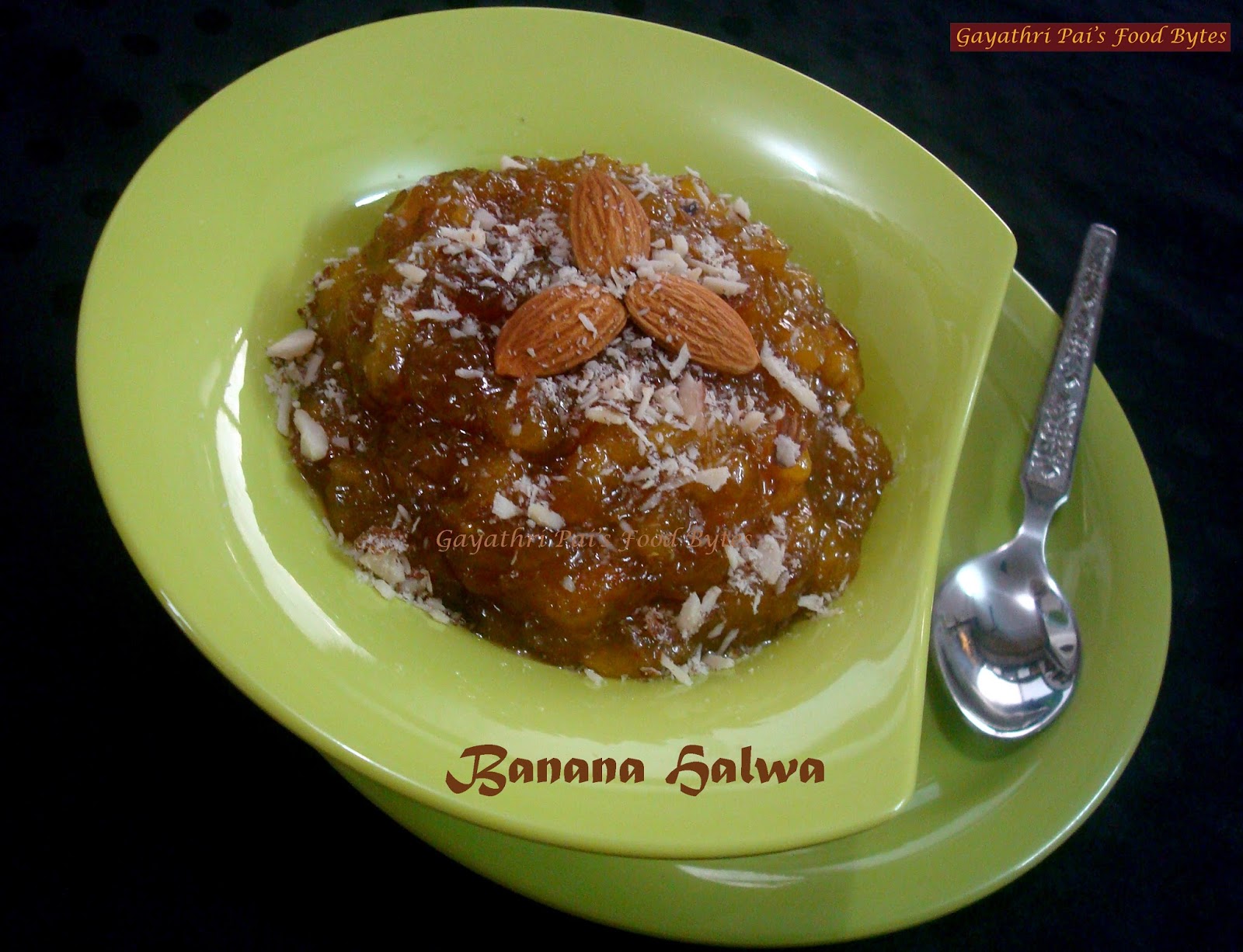 Gayathri Pai's Food Bytes: Banana (Nandrabale Kele) Halwa.