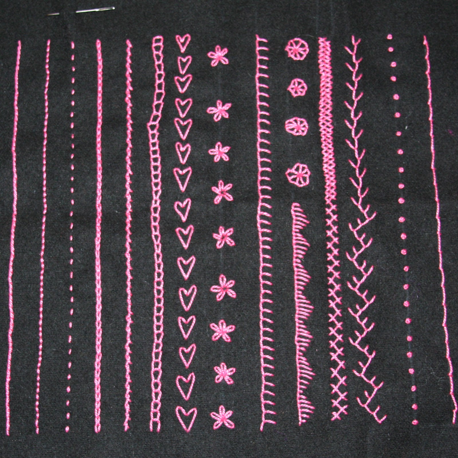 Trädgård, stickning och lite till: Stygnprover