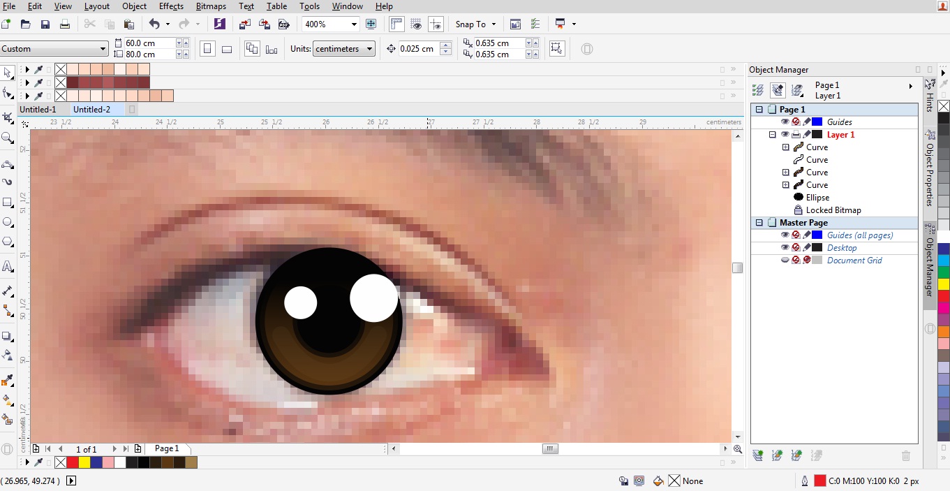 Tutorial vektor Cara membuat mata dengan corel draw - TUTORIAL TEKNO