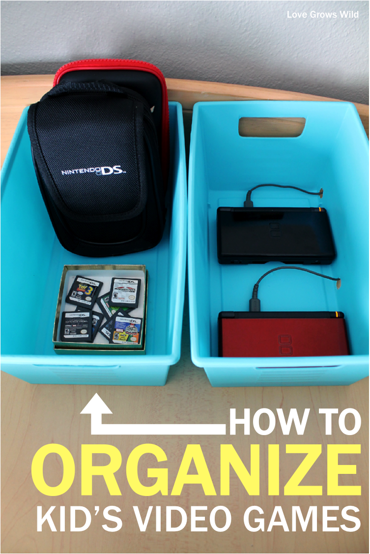 How to Organize Kid's Video Games - Love Grows Wild