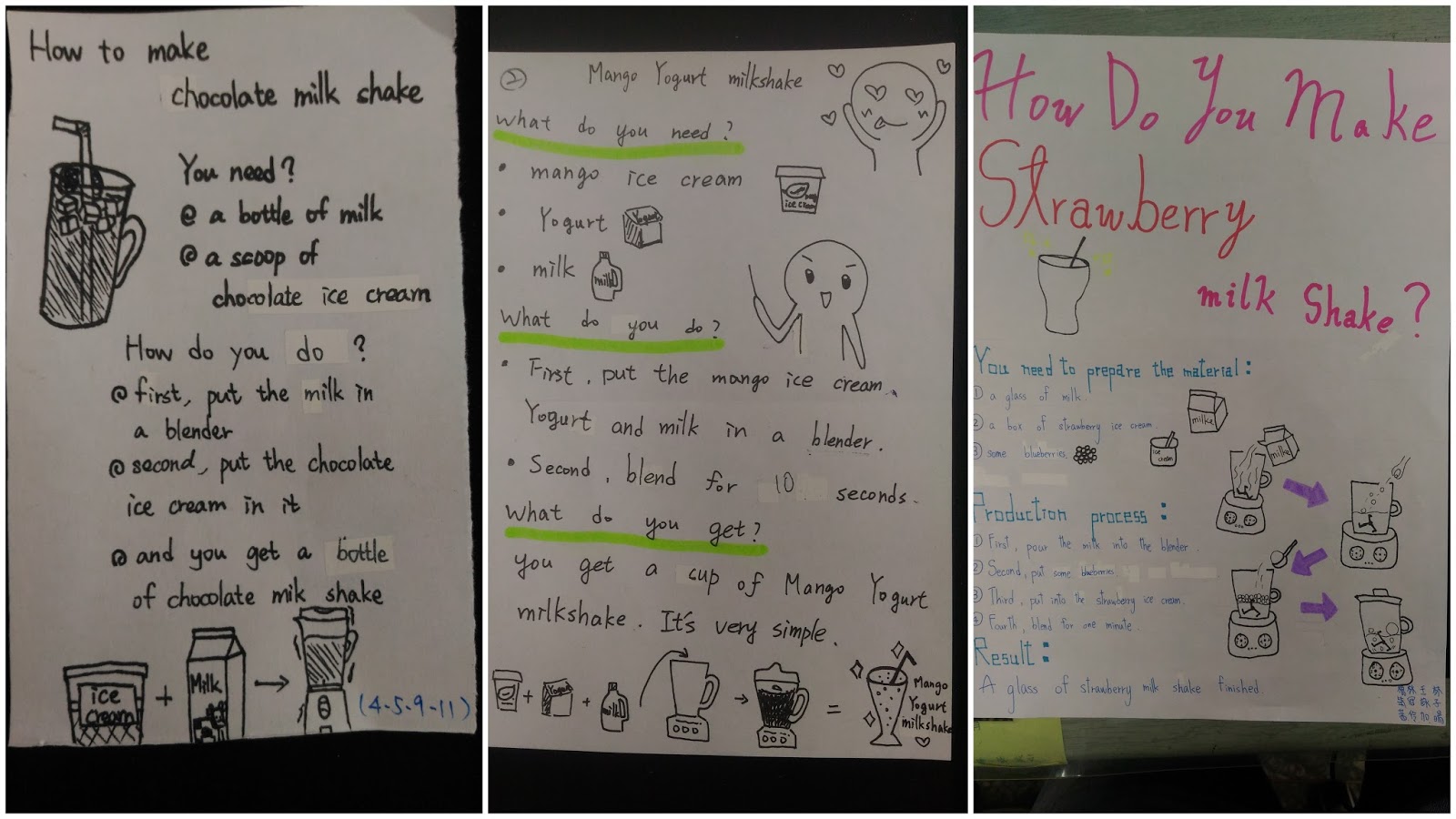 李國禎的英語教學 : Fun with speaking: making milkshake and English-speaking videos