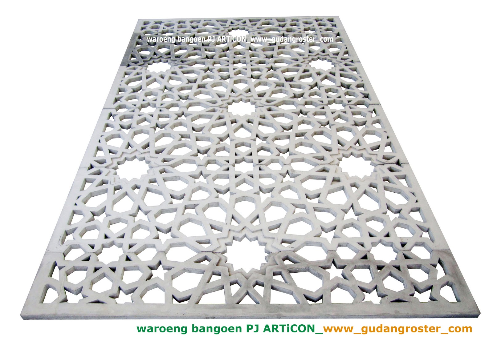 GRC ARTIKON: GRC Krawangan Ornamen Islami (zellij) As-Syamsi