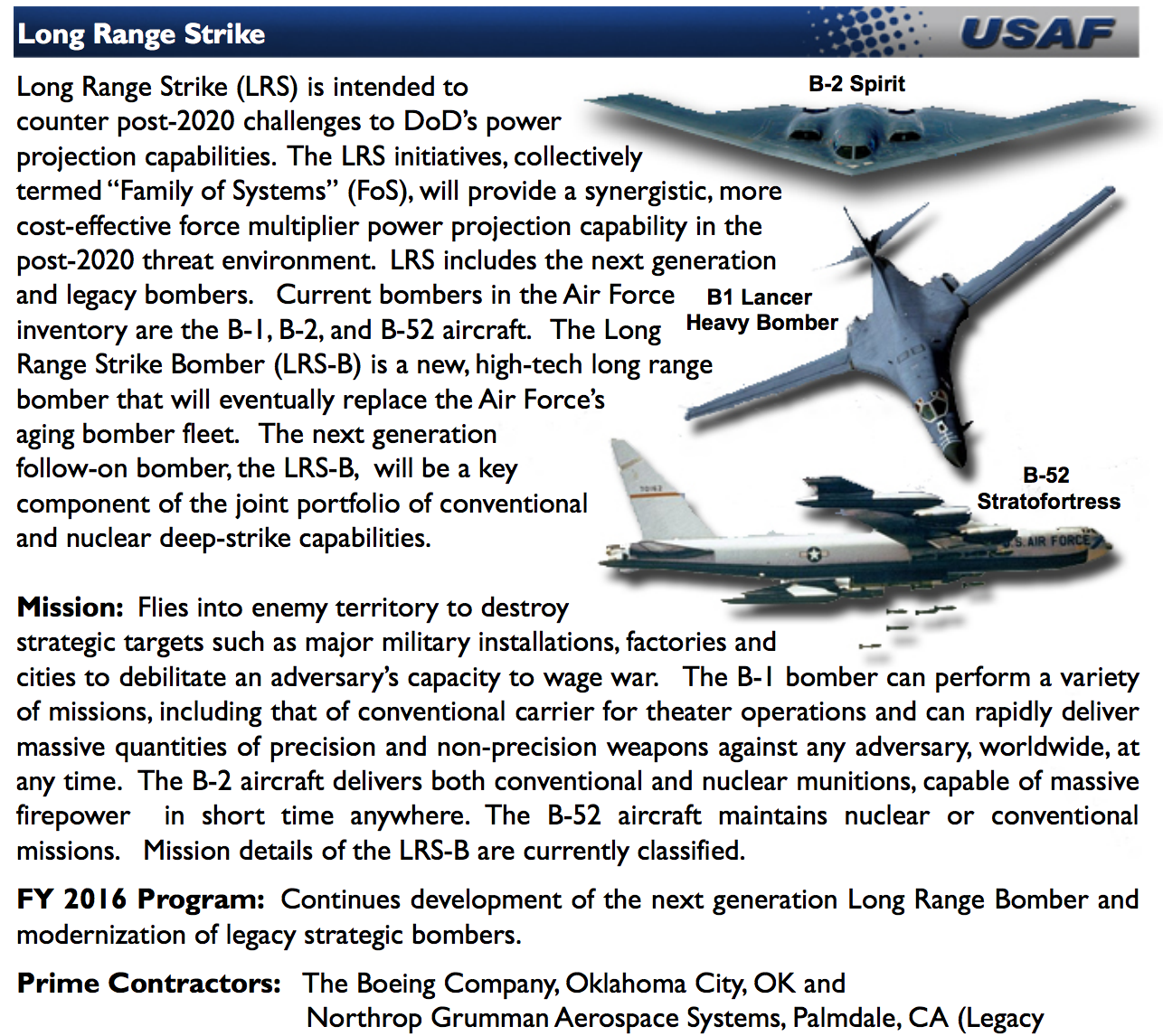 Summary of US 2016 Aircraft Weapons Procurement | NextBigFuture.com
