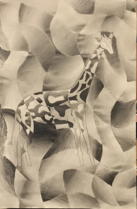 Ms. Hsieh 's Clarke Art Room- 8th Grade: Shattered Value Drawings