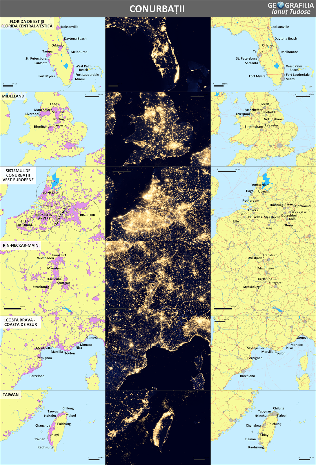 GEOGRAFILIA: Aglomerații urbane, conurbații și megalopolisuri actuale