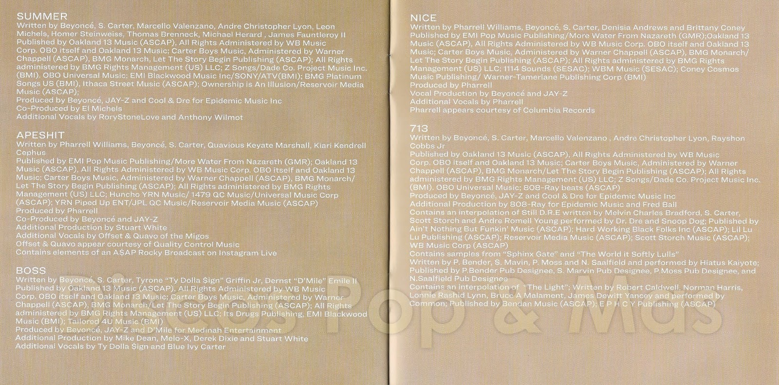 Discos Pop & Mas: The Carters - Everything Is Love