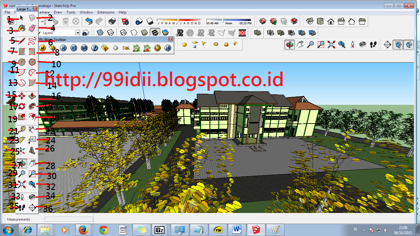 Nama Dan Fungsi Tool Google Sketchup Bahasa Indonesia - DESAIN