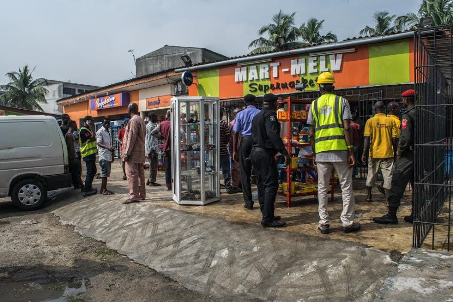 Fire outbreak at a supermarket in Festac town (photos)
