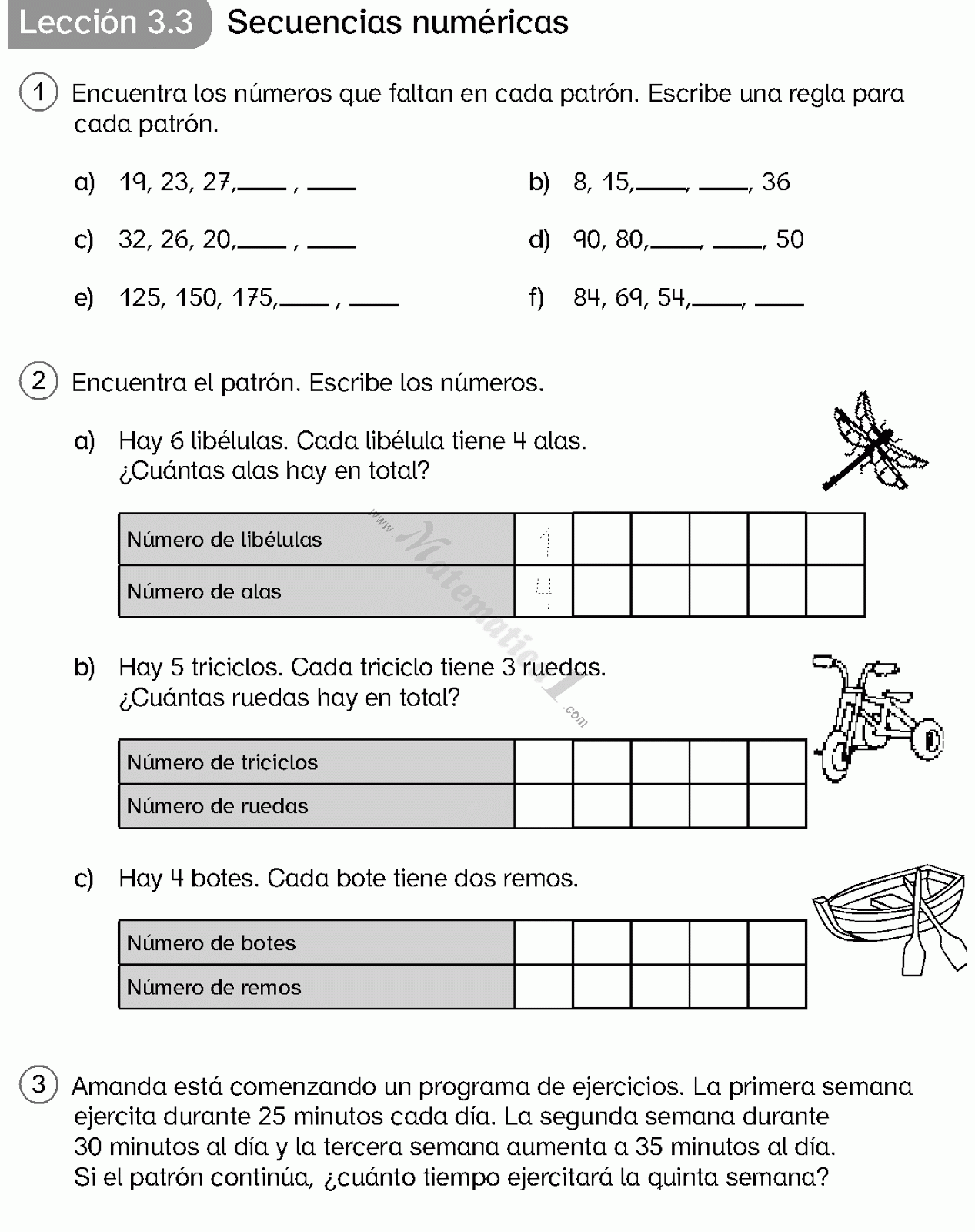 PATRONES E INCOGNITAS EJEMPLOS RESUELTOS DE MATEMATICA 3–TERCERO BASICO PDF
