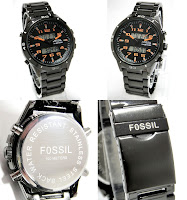 FOSSIL 100 METER DUAL TIME FULL BLACK DIGITAL ANALOG WATCH | Santai Blog